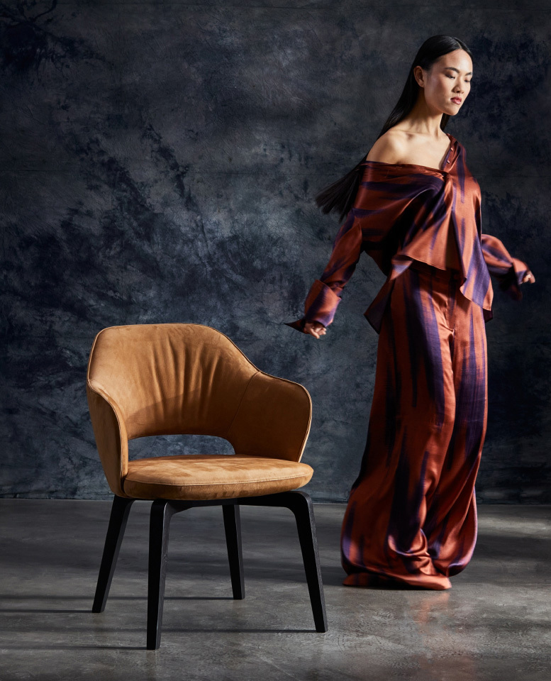 Upholstered chair Noemi Plus Braccioli Julia - Progetto Sedia